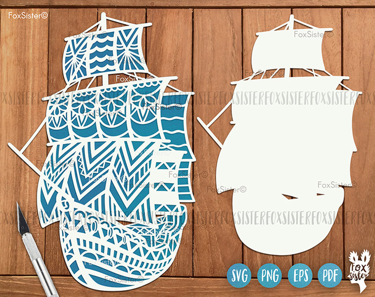 Ship Svg Cutting File for Cricut and Silhouette Ship Cut | Etsy