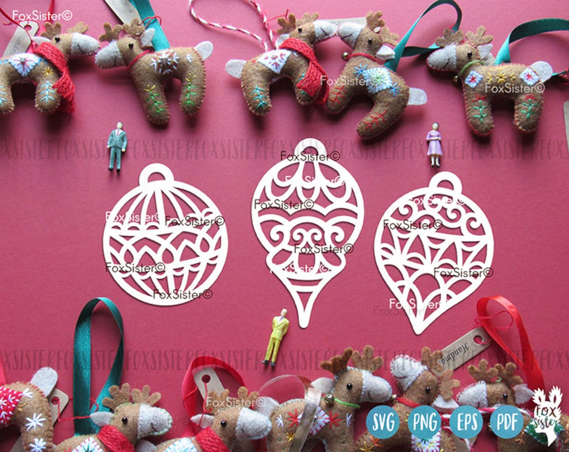 Christmas Bauble Svg Bundle Clipart Silhouette Svg Bundle - Etsy
