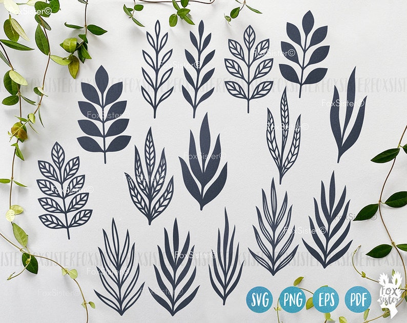 Leaves Svg Bundle, Leaf Svg, Leaves Cutting Svg, Wreath Elements Svg ...