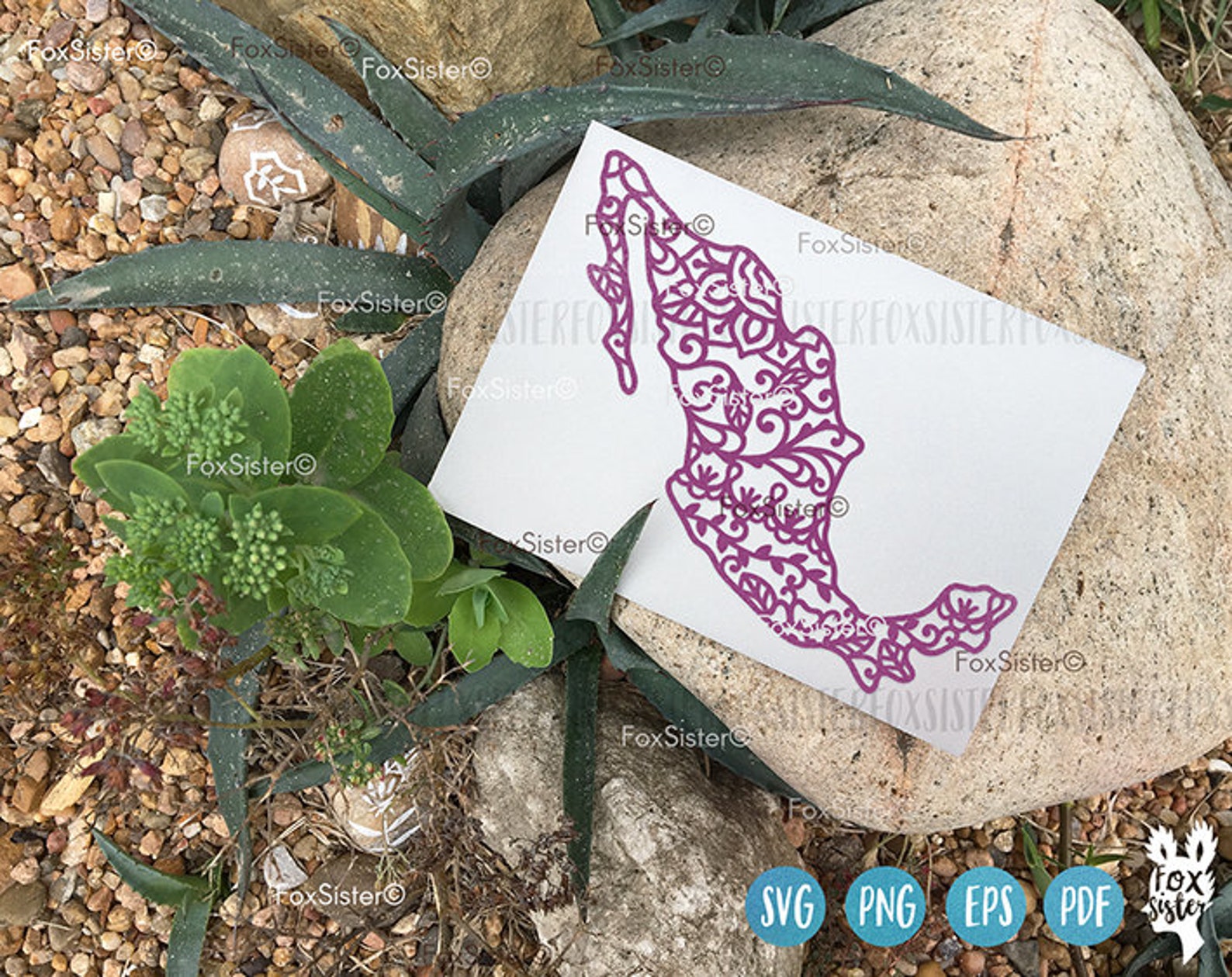 Mexico Map Svg Vector File Detailed Design With Silhouette File, Mexico ...