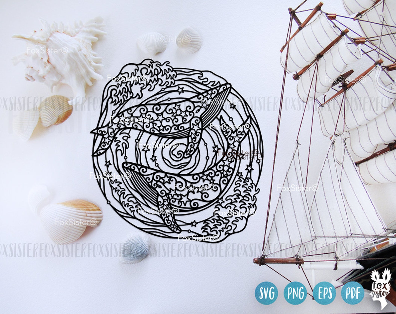 Whales Svg Design for Cricut and Silhouette Animal Svg Ocean - Etsy