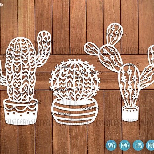 Cactus Vector Svg Bundle Detailed Designs Cactus Clipart - Etsy