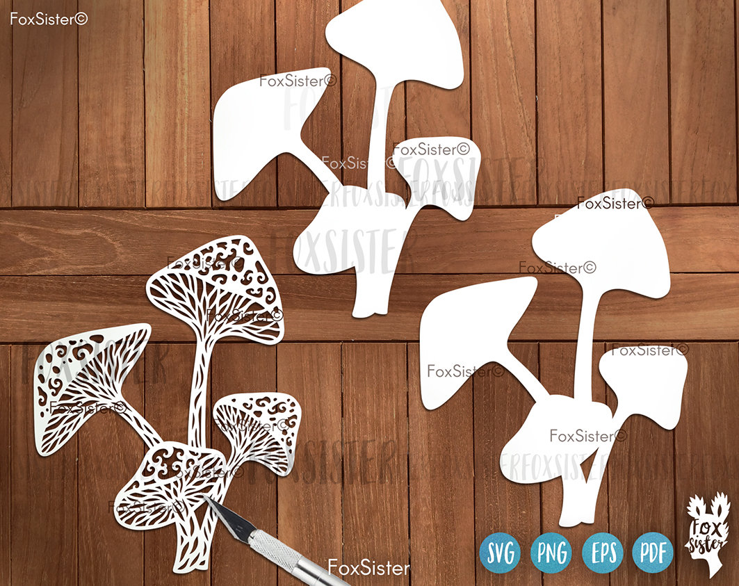 Mushroom Svg Bundle for Cricut, Silhouette and Laser Cutters, Mystical ...