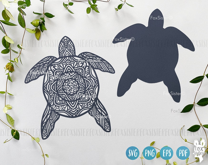 Turtle svg for Cricut and Silhouette geometric animal svg | Etsy