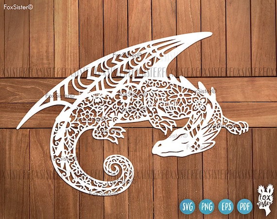 Sleeping Dragon Svg Cut File Vector Design Dragon Digital - Etsy