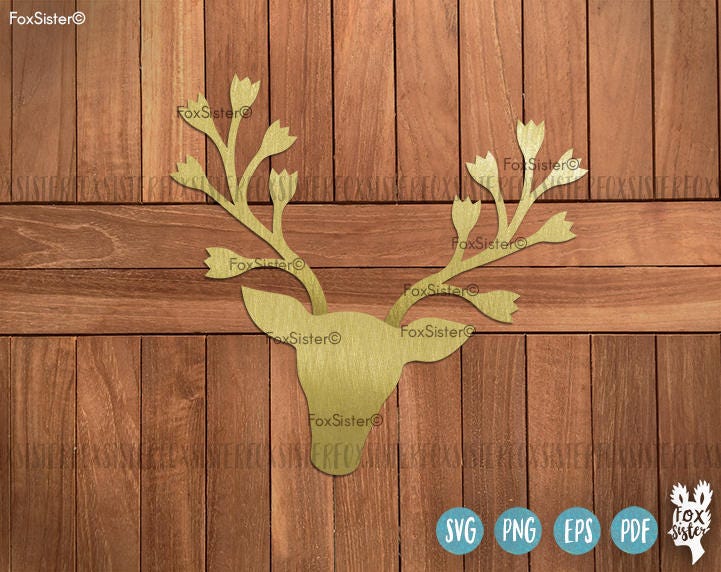 Antlers Svg Deer Svg Papercut Template SET 1 Antler Clipart | Etsy