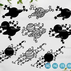 Planets Svg Bundle for Cricut and Silhouette, Galaxy Svg, Celestial Svg ...