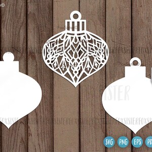Christmas Bauble Svg Designs for Cricut and Silhouette, Christmas ...