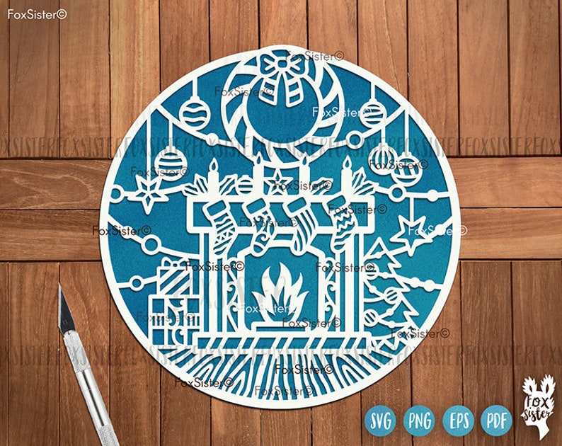 Fireplace Svg Cutting File Set1 Fireplace Winter Svg - Etsy UK