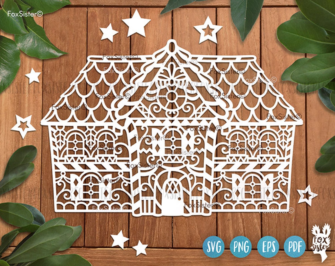 Christmas Gingerbread House Svg, Christmas Village Christmas House Svg ...