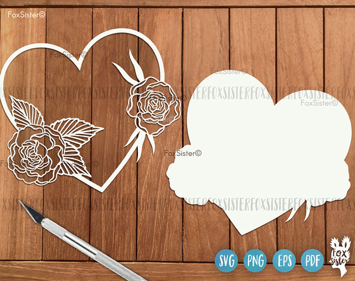 Floral Hearts Svg Heart Frames Svg Frame Svg Heart Svg - Etsy