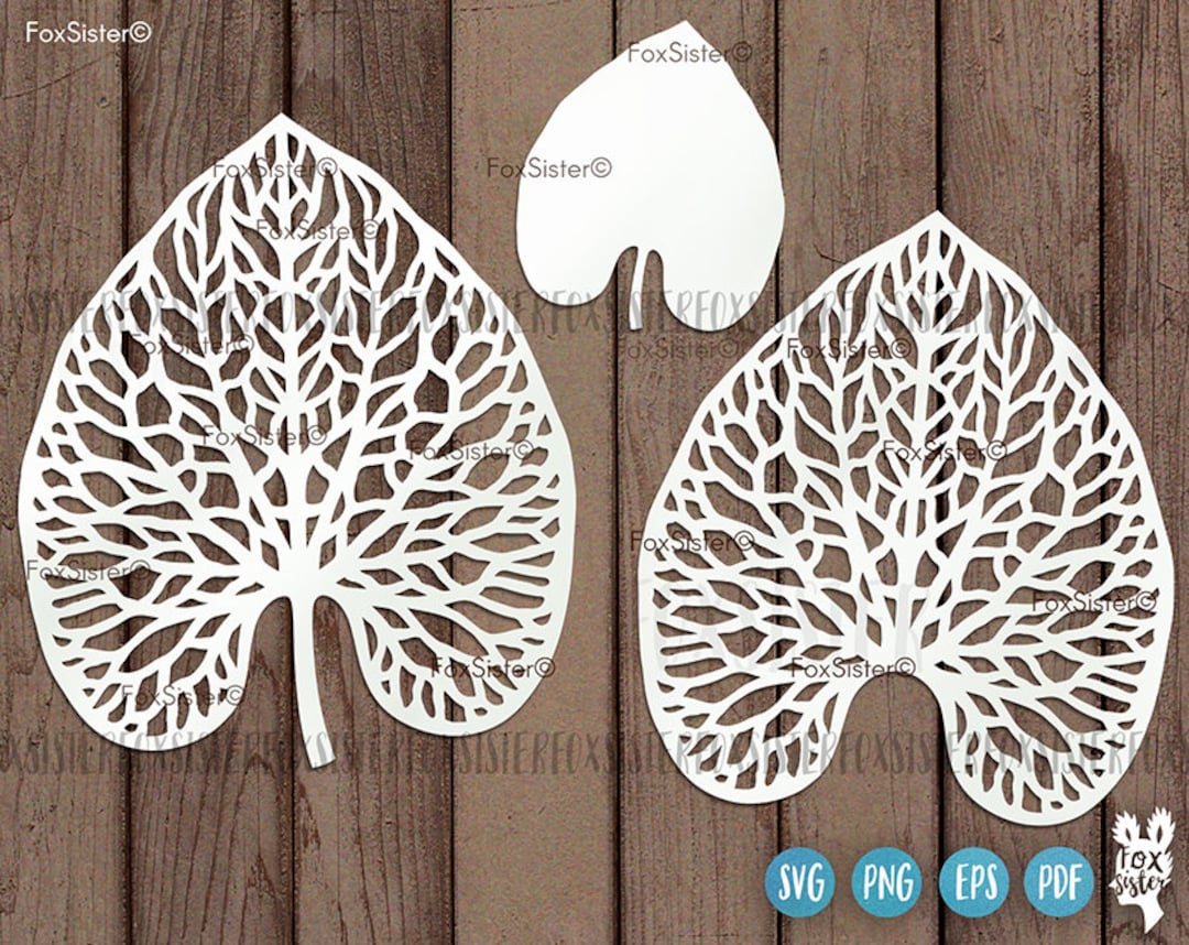 Big Leaves Svg for Cricut and Silhouette, Leaf Svg, Nature Svg, Leaves ...
