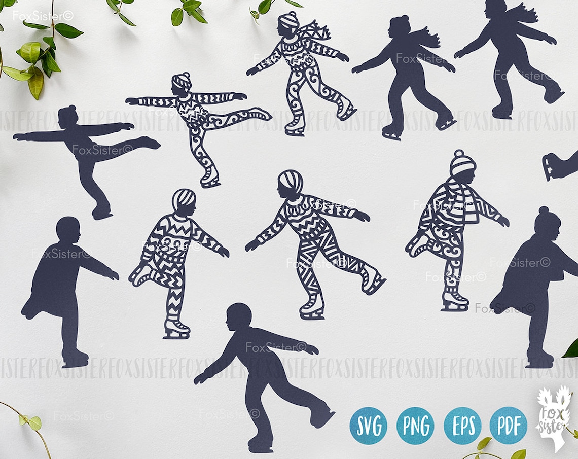 Ice Skating Svg Bundle for Cricut and Silhouette Ice Skating - Etsy
