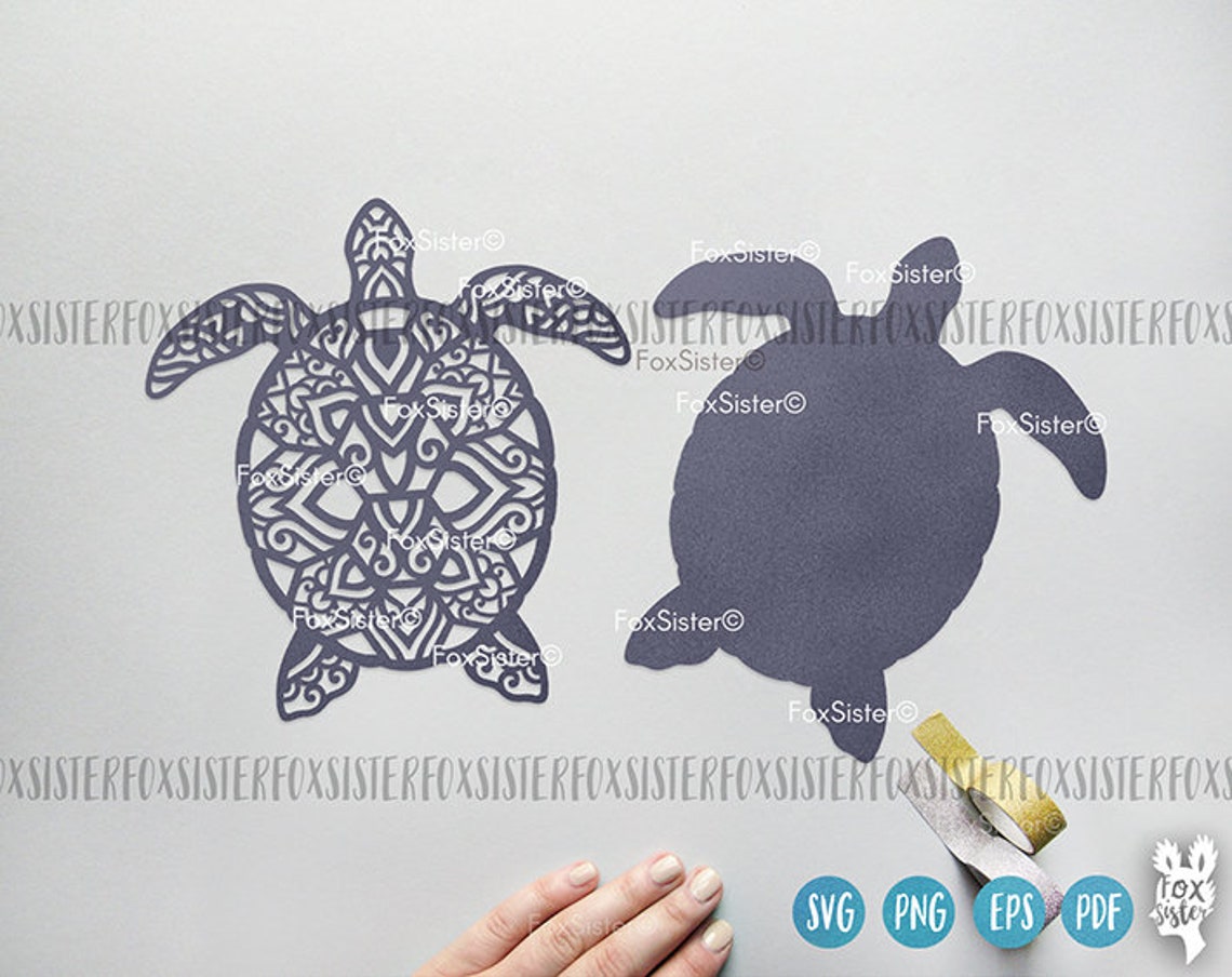 Turtle Svg Cut File Turtle Vector Digital Clipart Ocean Life - Etsy