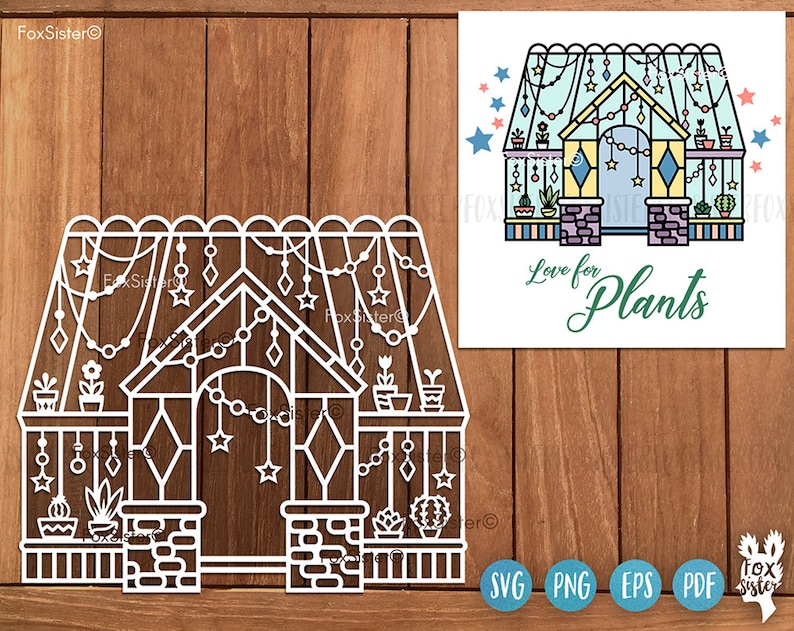 Greenhouse Svg Design for Cricut and Silhouette, Gardening Svg, Spring ...