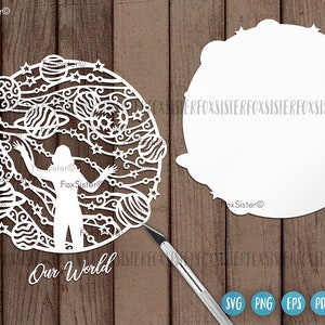 Our World Svg Design for Cricut and Silhouette, Space Svg, Galaxy Svg ...