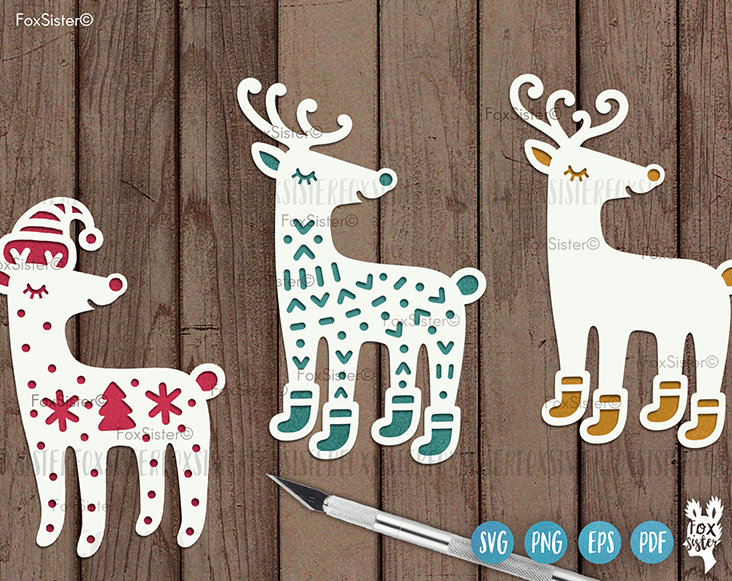 Reindeer Svg Bundle Christmas Deer Svg Funny Deer Svg Cut - Etsy