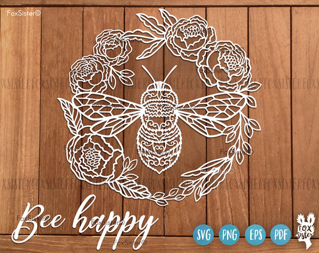 Bee Svg File, Cutting File for Cricut and Silhouette, Bee Svg, Bee ...