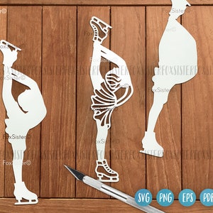 Figure Skating Svg Bundle for Cricut and Silhouette, Ice Skating Vector ...