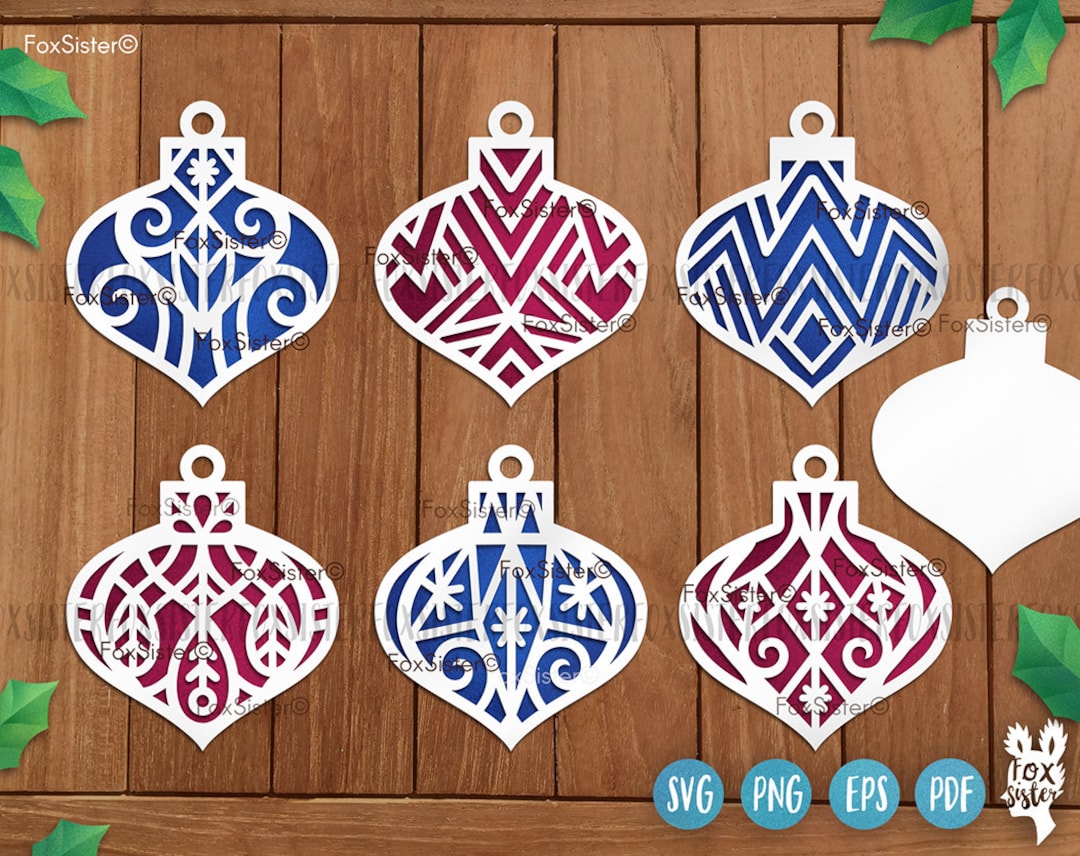 Christmas Bauble Svg Bundle Designs for Cricut and Silhouette, Baubles ...