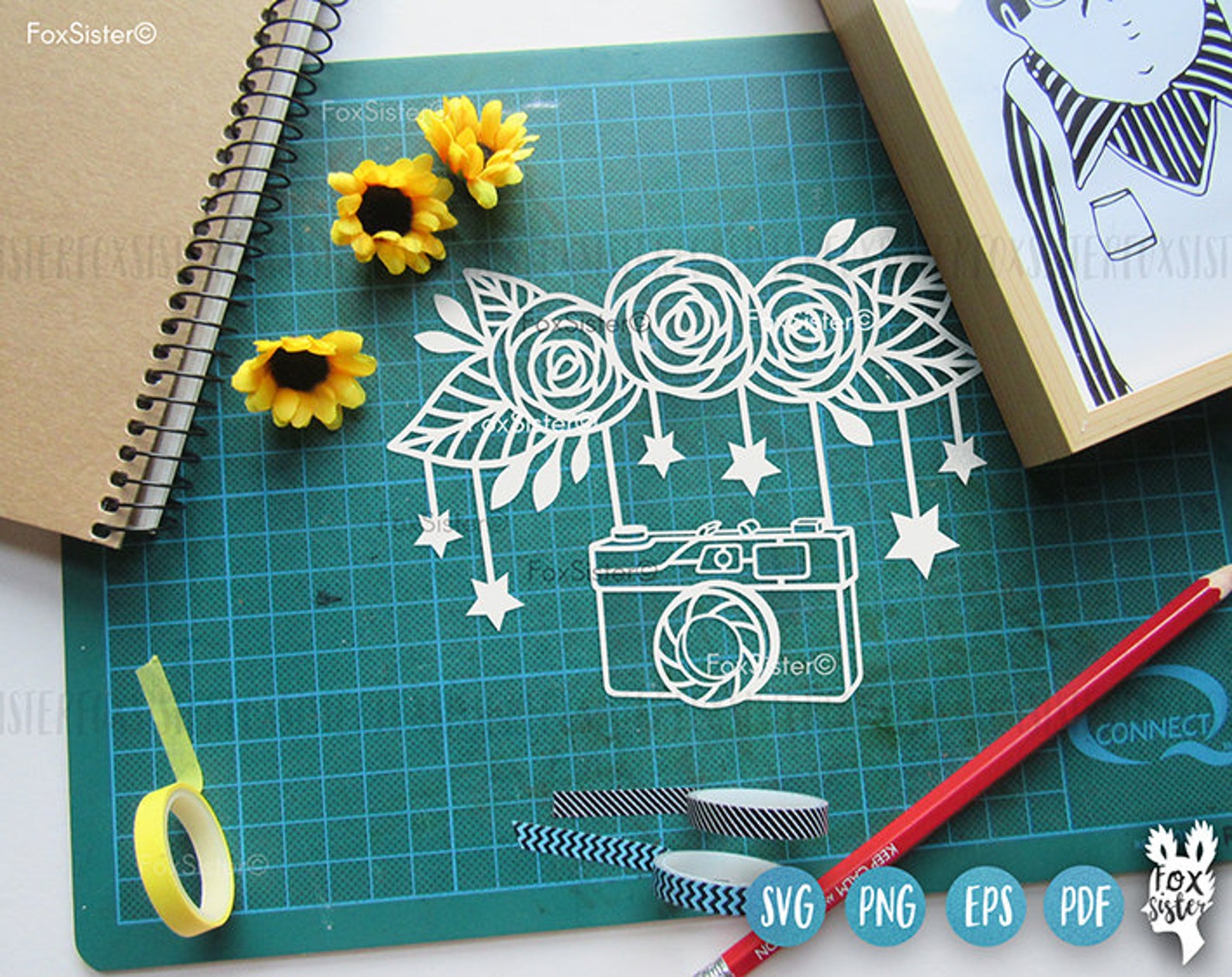 Camera Svg Bundle, Camera Clipart, Photography Svg, Floral Camera Cut ...