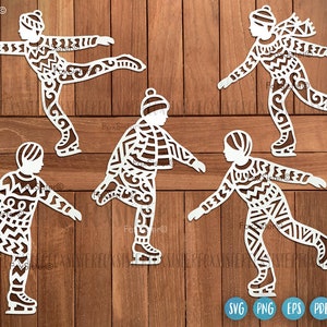 Ice Skating Svg Bundle for Cricut and Silhouette, Ice Skating Vector ...