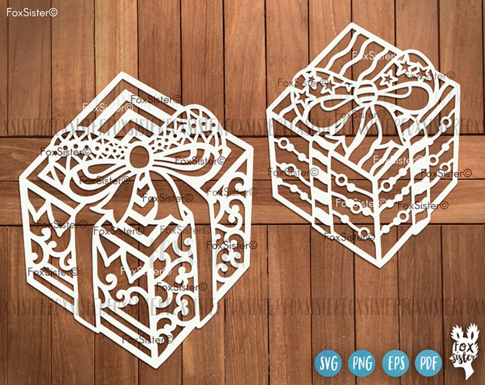 Christmas Gift Svg Png Pdf Eps Vector Cut Files Gift Clipart | Etsy