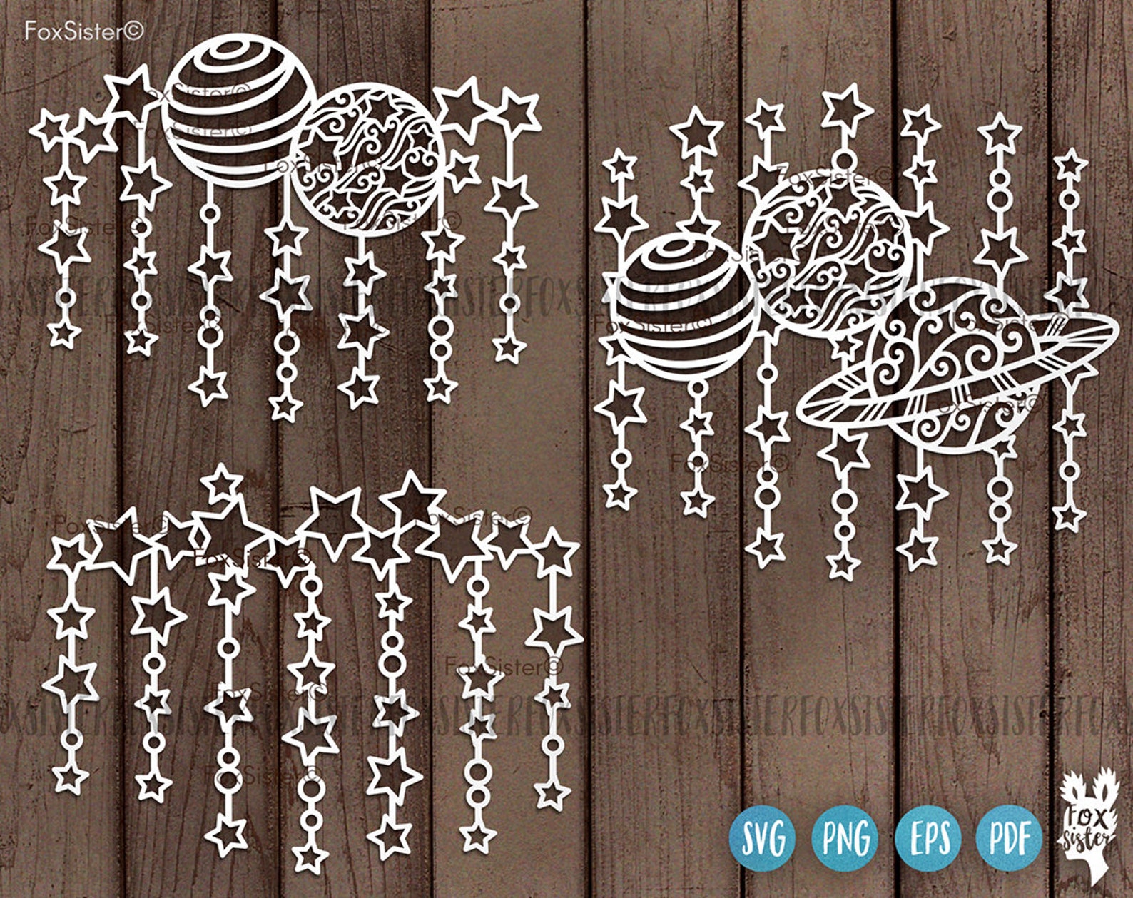 Planets Svg Bundle for Cricut and Silhouette, Galaxy Svg, Celestial Svg ...