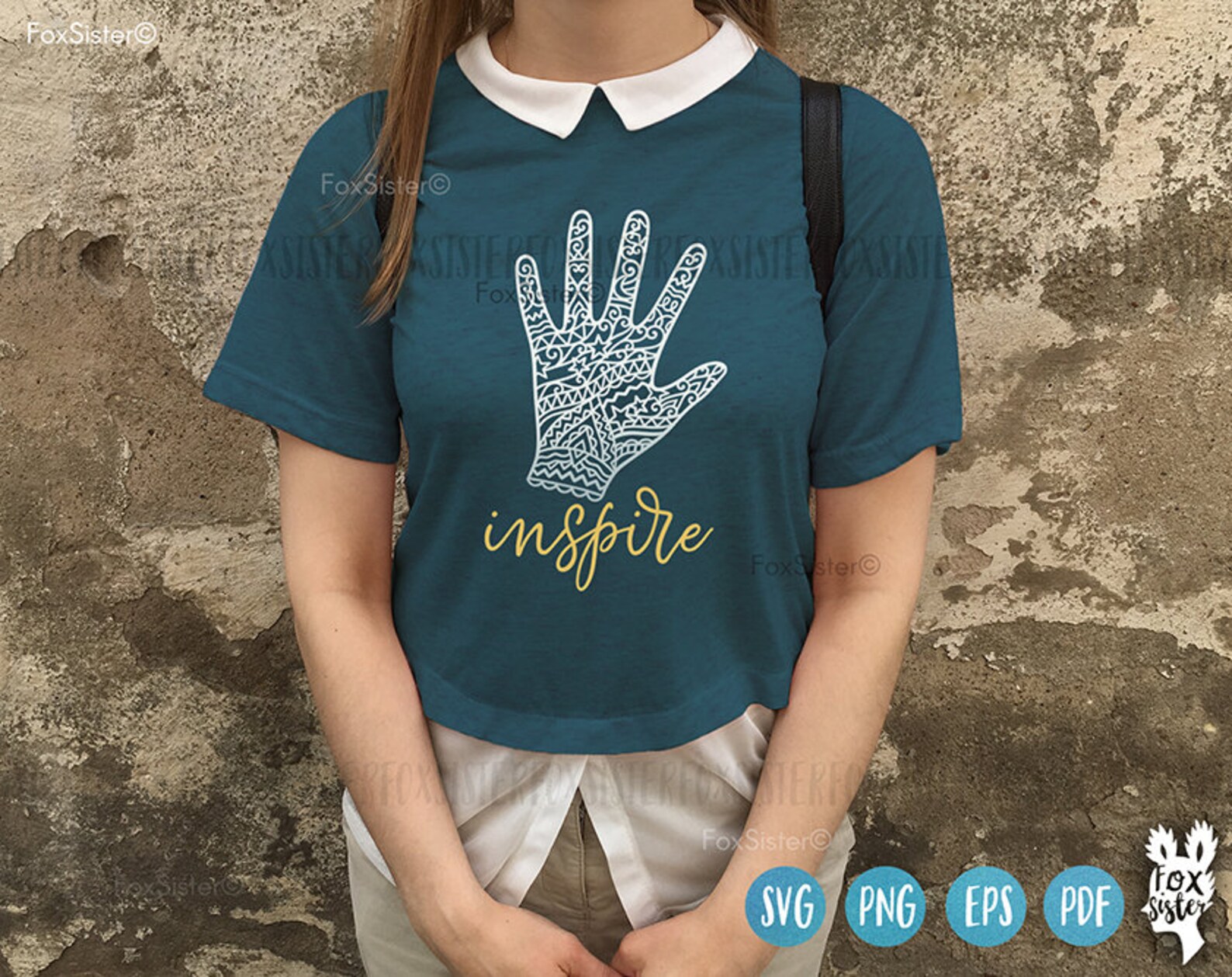 Mandala Hand Svg for Cricut and Silhouette, Inspire Svg, Hippie Svg ...