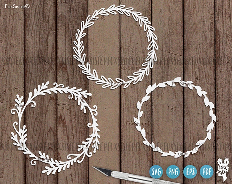 Wreath Svg Bundle Wreath Clipart Monogram Frame Christmas | Etsy