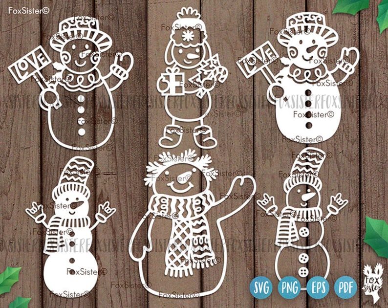 Christmas Snowmen Svg, Snowman Svg Bundle, Snow Man Svg Cut Files ...