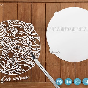 Space Svg Design for Cricut and Silhouette, Planets Svg, Galaxy Svg ...