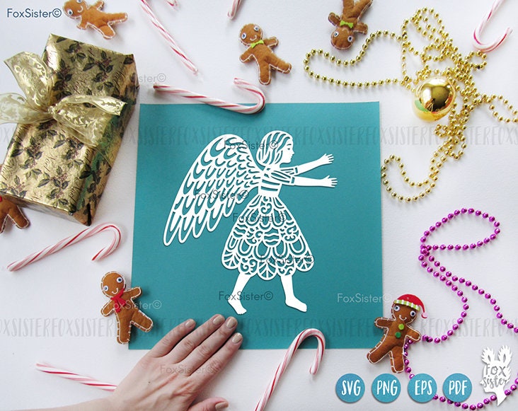 Angel Svg File Angel Clipart Christmas Svg Png Pdf Eps | Etsy
