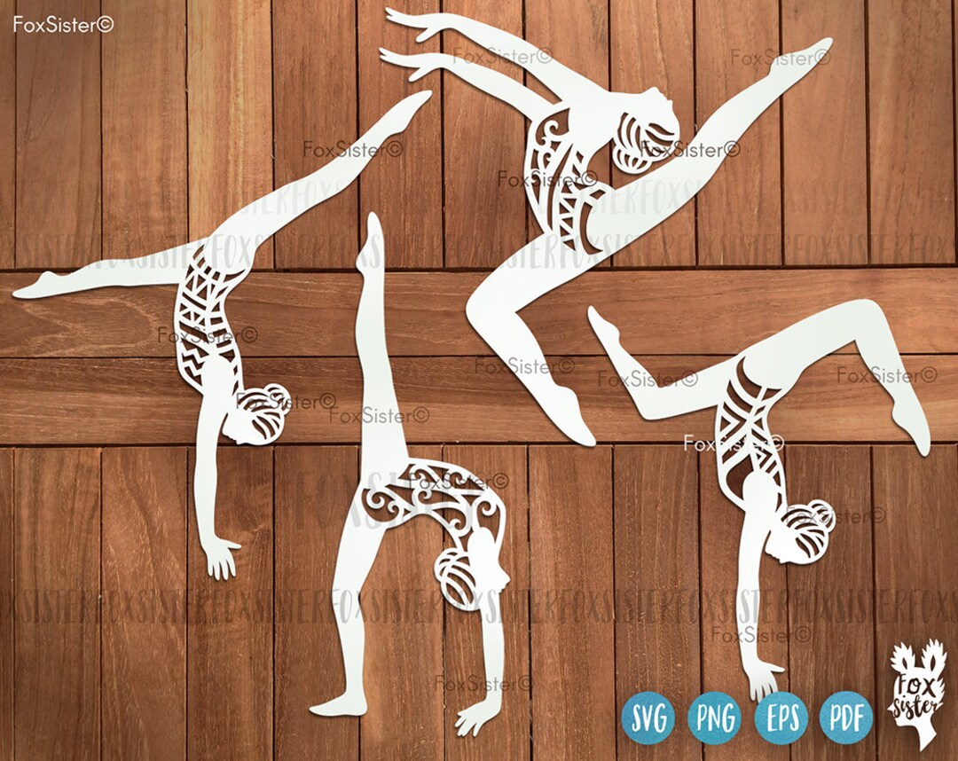 Gymnastics Svg Bundle for Cricut and Silhouette, Sports Svg Vector ...