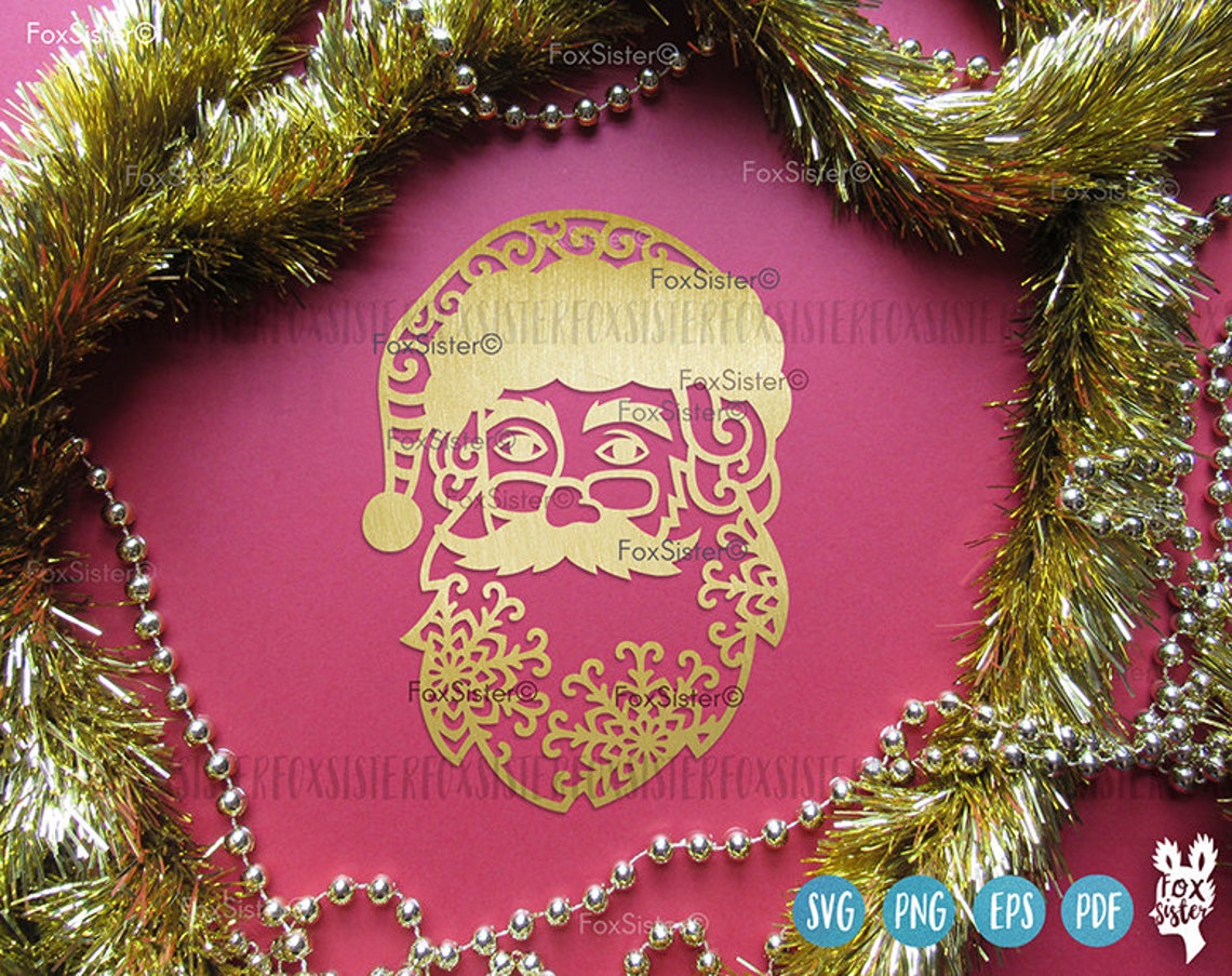 Santa Svg Files Santa Claus Clipart Christmas Svg Files - Etsy