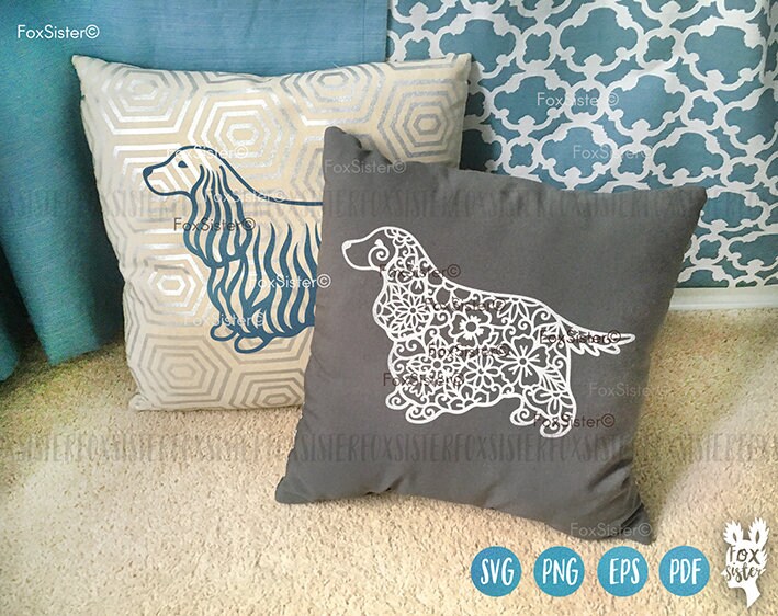Spaniel Svg Cut File Clipart Floral Dog Svg Cute Spaniels - Etsy