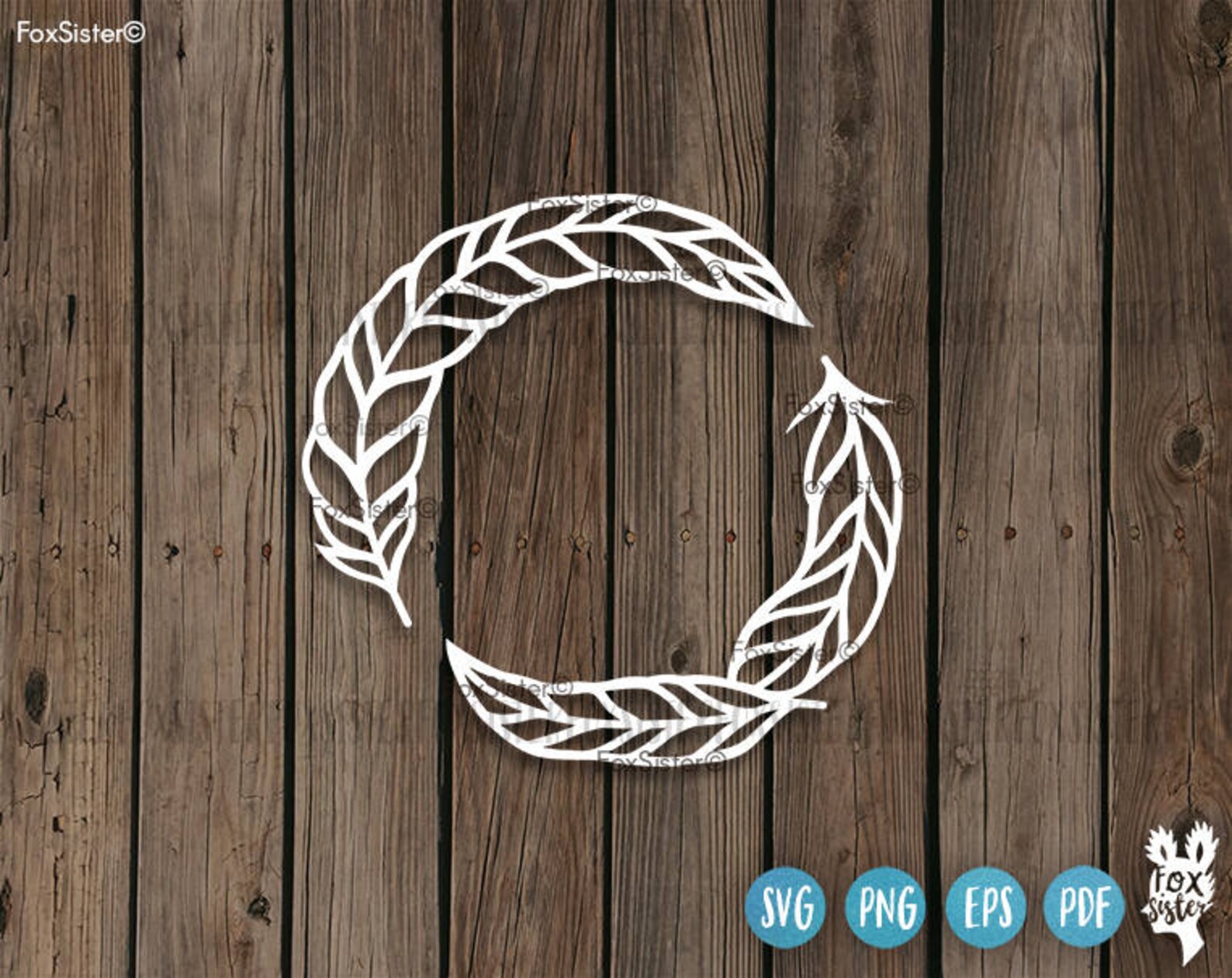 6 Boho Feather Monogram Frames SVG Cut File Templates, Feather Svg ...