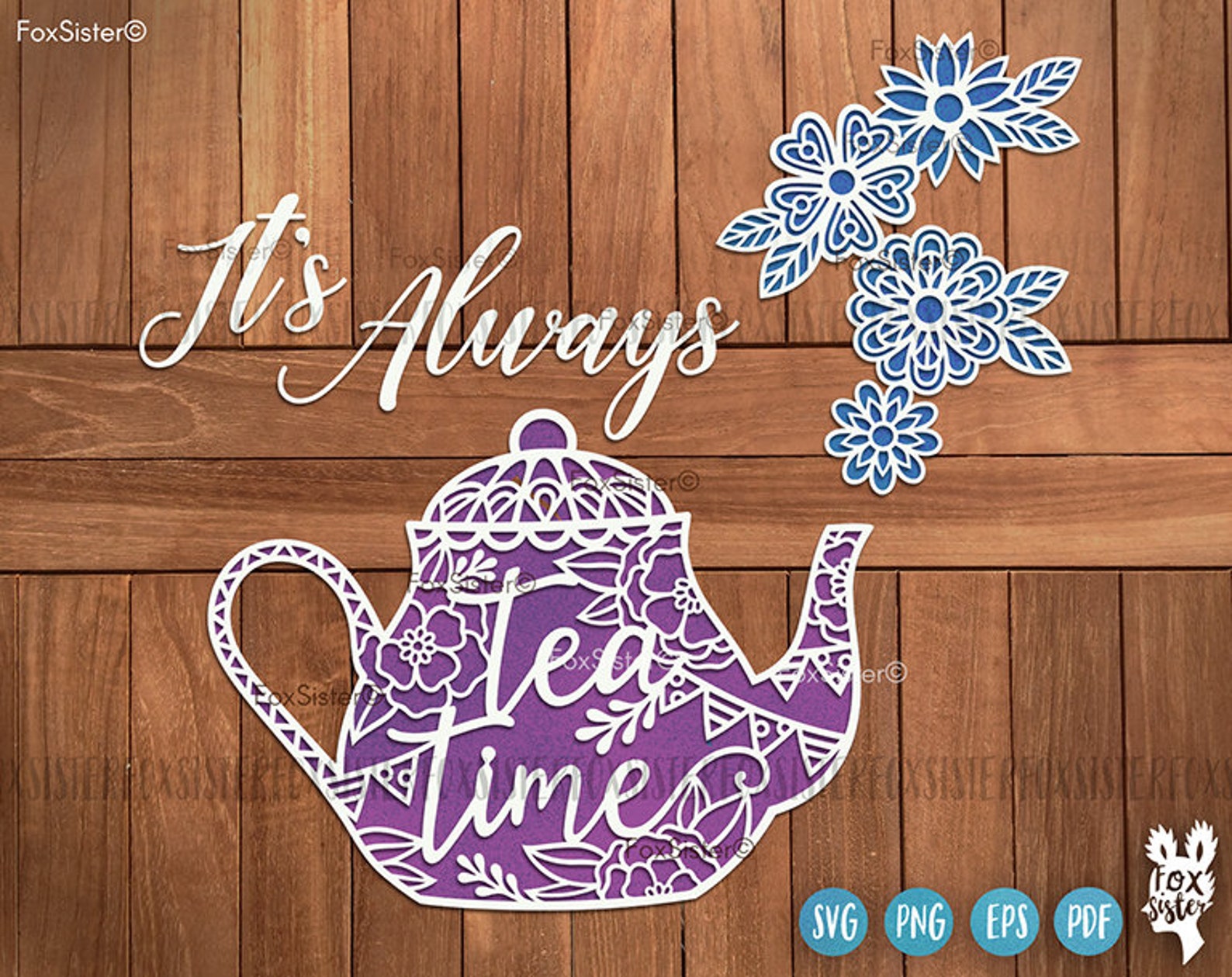 Teapot Svg Cutting File for Cricut and Silhouette Teapot Cut - Etsy