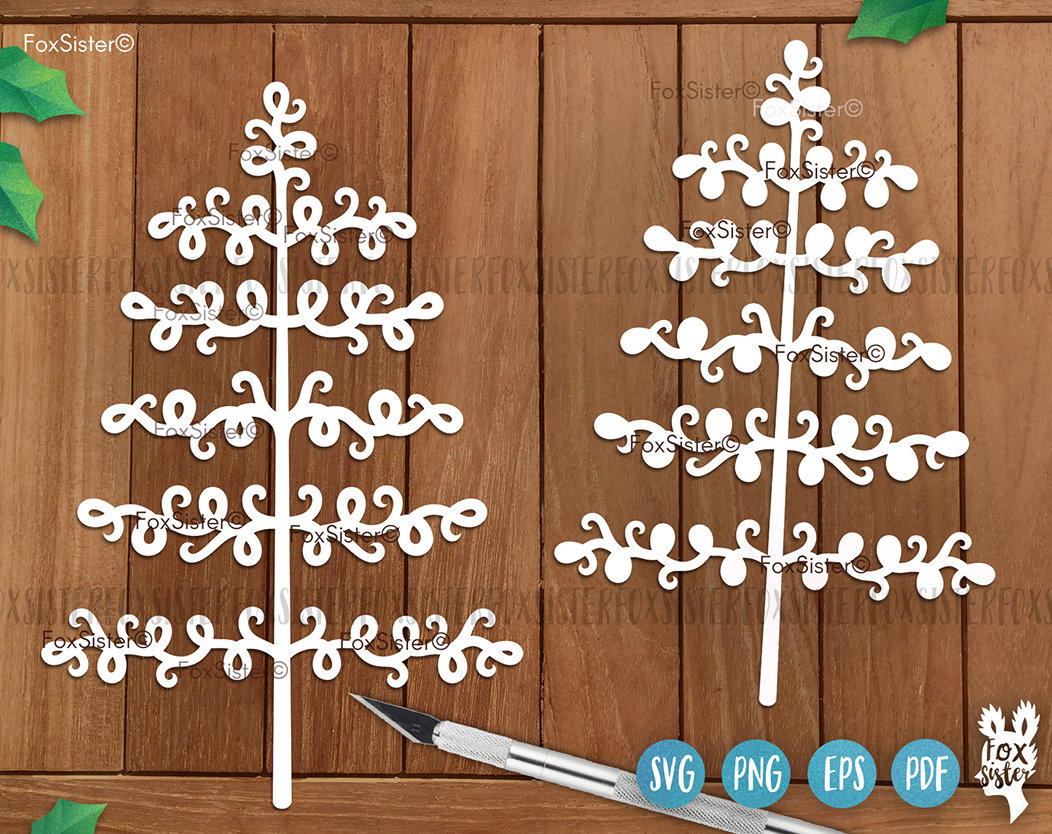 Christmas Tree Svg Bundle Cut File for Cricut and Silhouette - Etsy UK