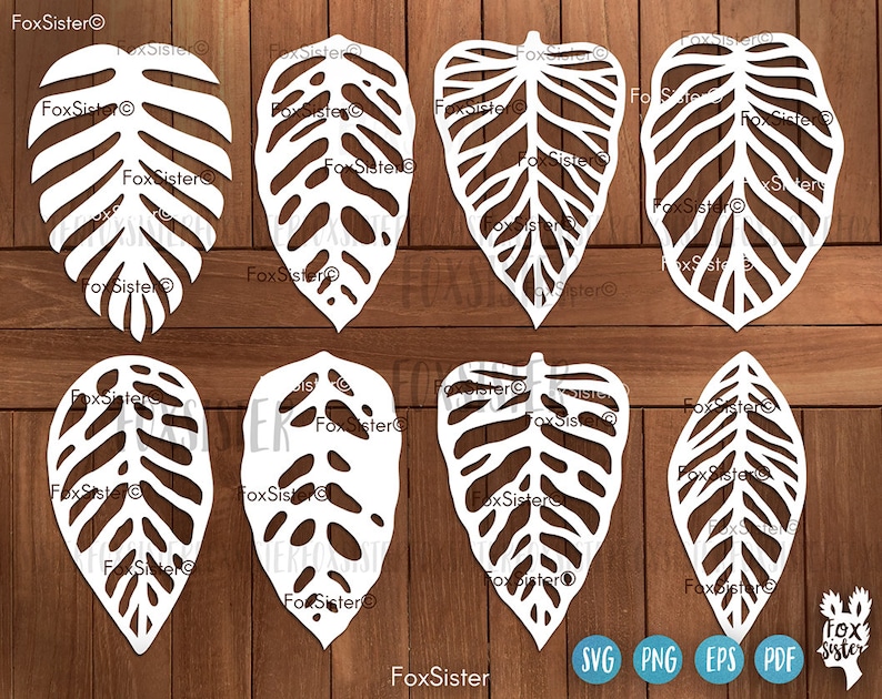 Monstera Leaf Svg Bundle for Cricut and Silhouette Leaves - Etsy