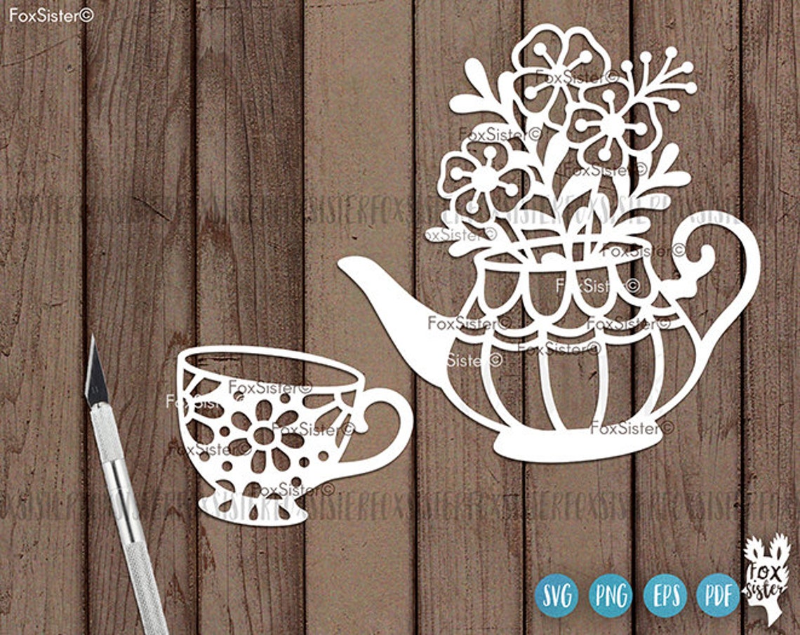 Coffee Tea Svg Cup Svg Bundle Tea Pot Clipart Cut Files | Etsy