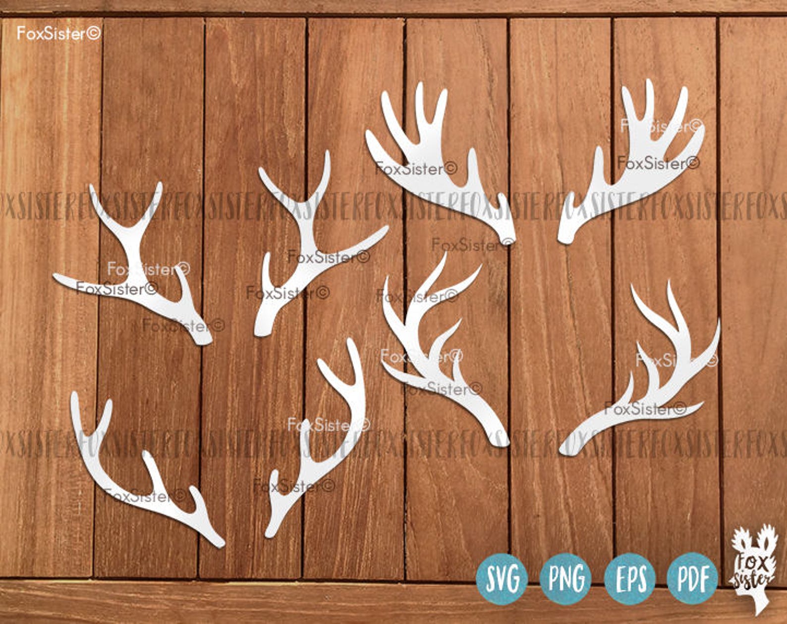 Antlers Svg Reindeer Svg SET 2 Deer Svg Papercut Template - Etsy