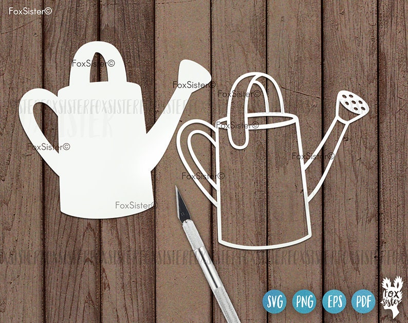 Watering Can Svg for Cricut and Silhouette Gardening Svg | Etsy UK
