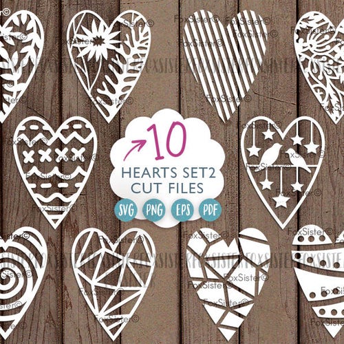 HEART SVG File Valentine's Day Love Cut File Birthday | Etsy