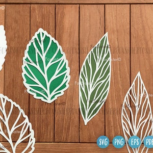 8 Leaves Svg Bundle, Leaf Svg File, Leaves Cutting Svg, Wreath Elements ...