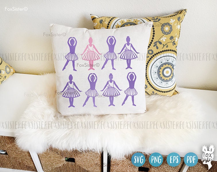 Little Ballerina Svg, 4 Ballet Dancers Svg, Little Girl Svg, Ballet Svg ...