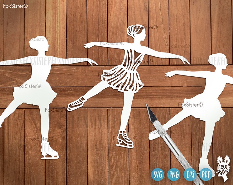 Ice Skating Svg Bundle for Cricut and Silhouette, Ice Skating Vector ...