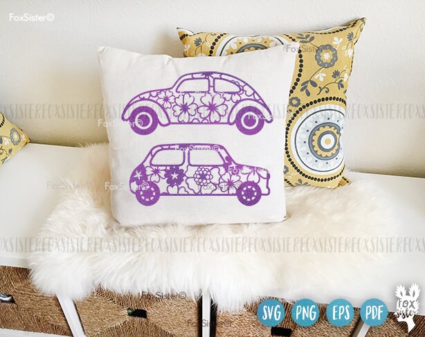 4 Autos Svg Monogramm Svg Auto Clipart Silhouette Auto Svg | Etsy