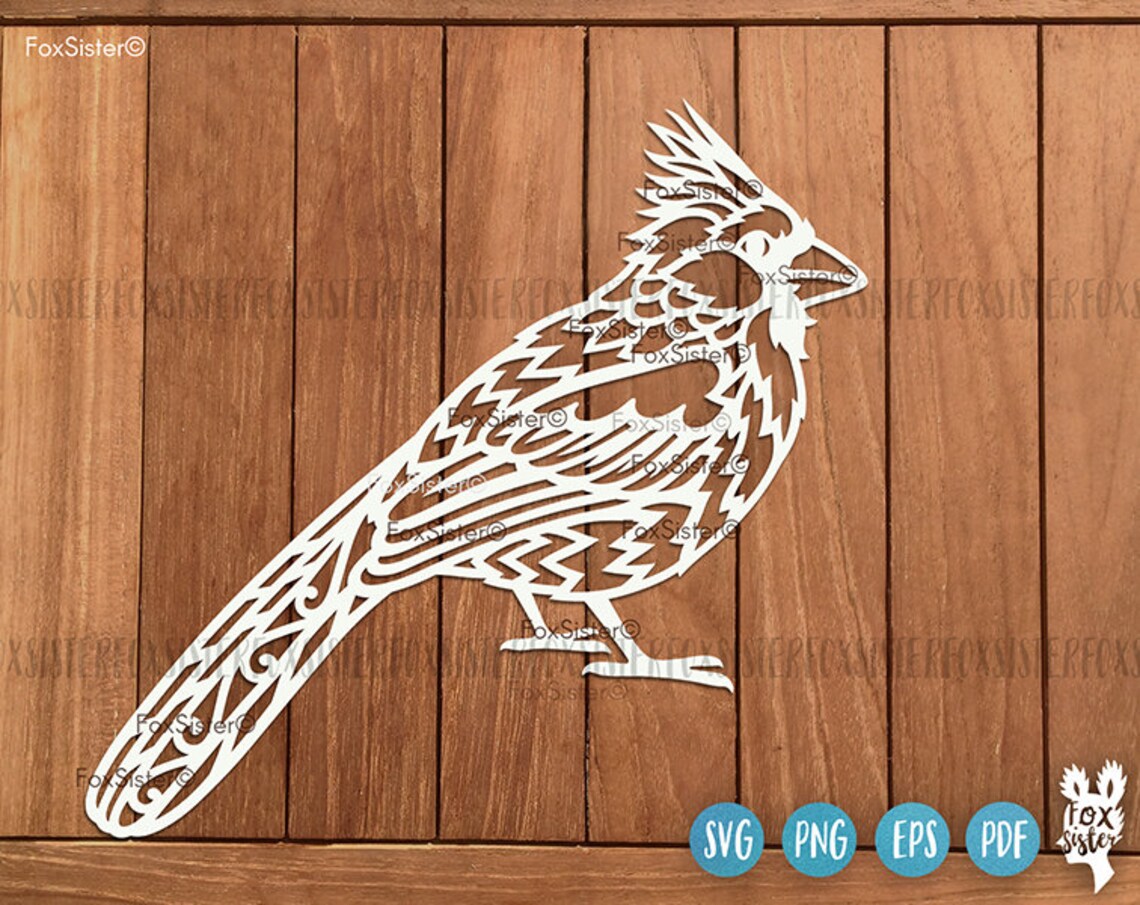 Cardinal Bird Svg Cut File Cardinal Vector Silhouette | Etsy