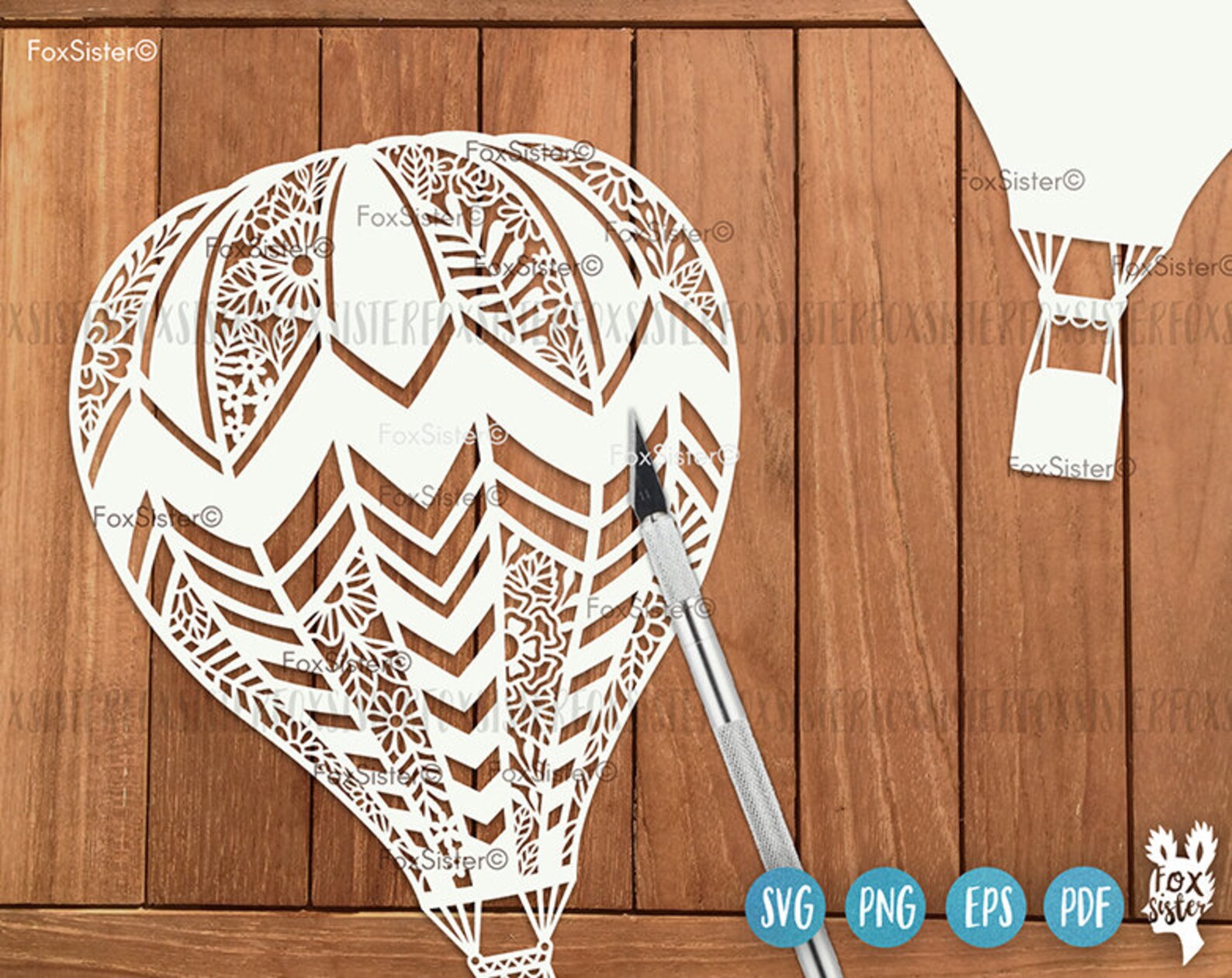 Hot Air Balloon Svg Cut File Air Balloon Clip Art Silhouette | Etsy